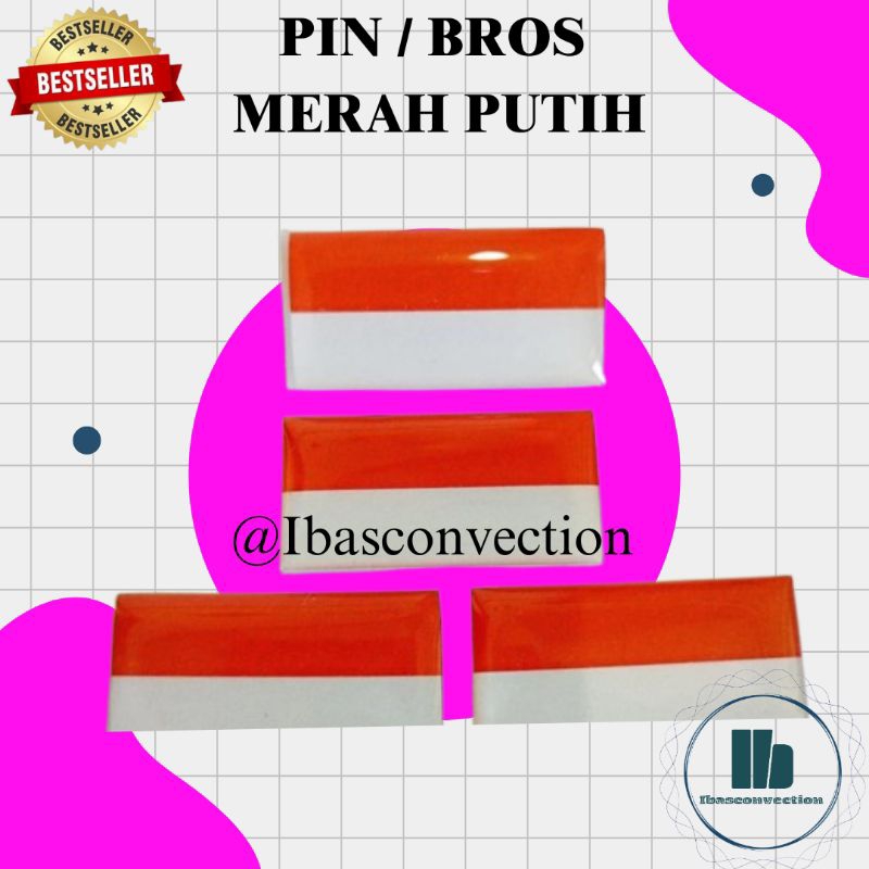 Jual Pin Merah Putih Pin Bendera Merah Putih Bahan Premium Resin ...