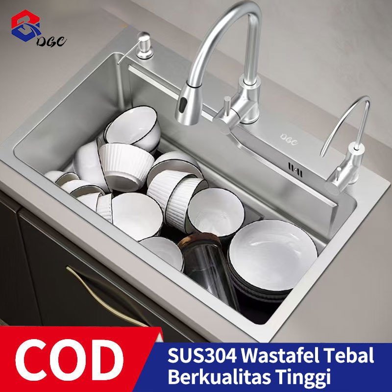 Jual DGC Kitchen Sink Stainless Steel Perak Wastafel Cuci Piring Paket ...