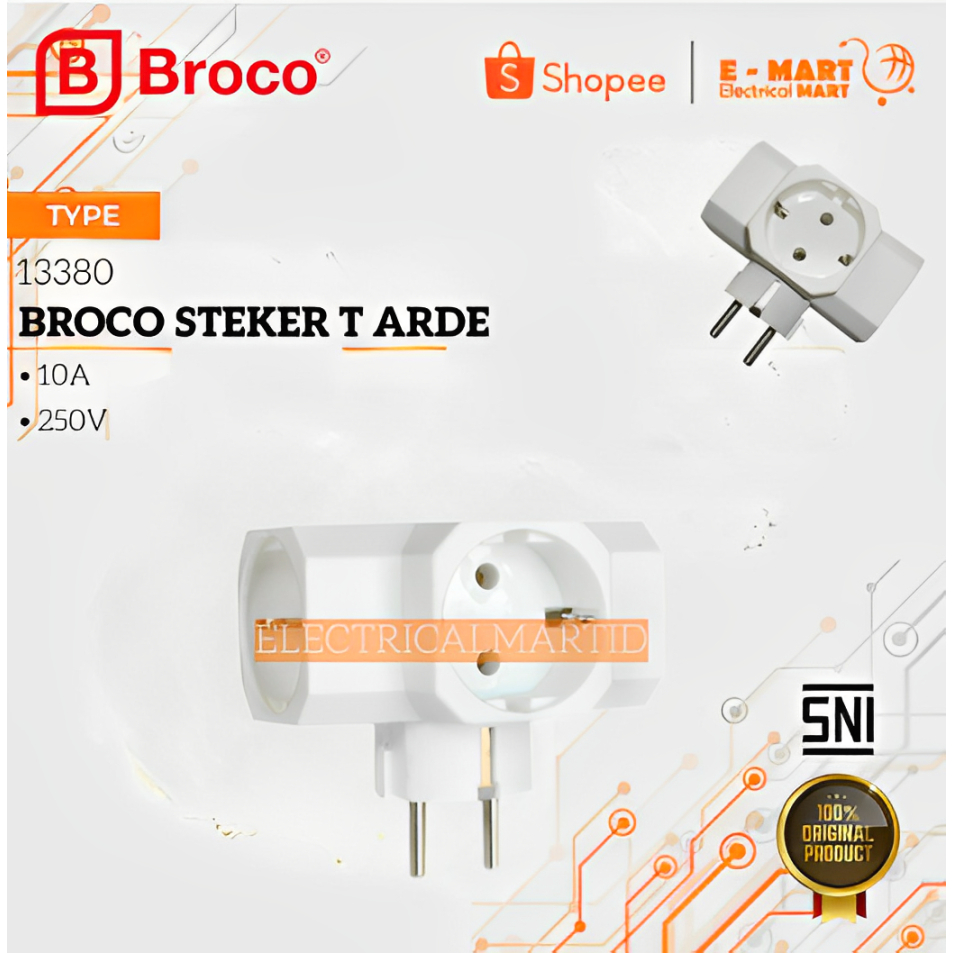 Jual BROCO T ARDE PERSEGI 13830 / Steker T Broco | Shopee Indonesia