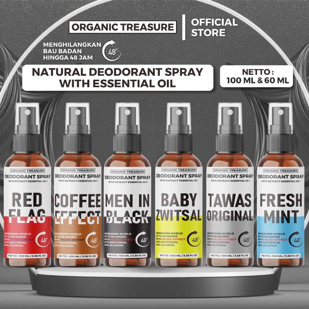 Jual ORGANIC TREASURE - Natural Deodorant Tawas Spray With Extract ...