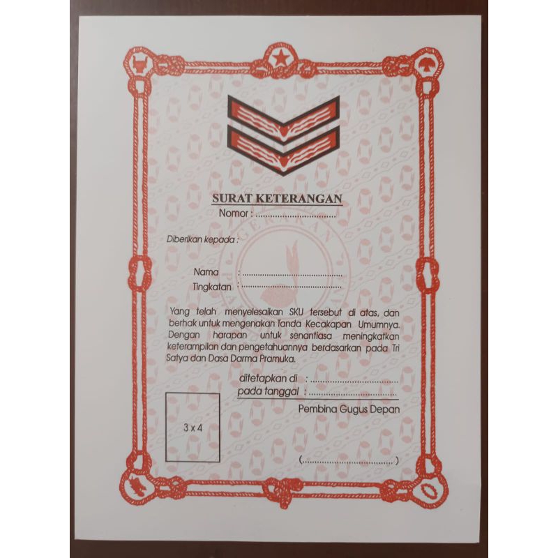 Jual Sertifikat pramuka TKU RAKIT isi 20lembar | Shopee Indonesia