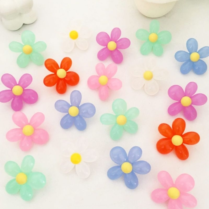 Jual MANIK CHARM BUNGA DAISY | BIG DAISY BEADS | 5pcs | Shopee Indonesia