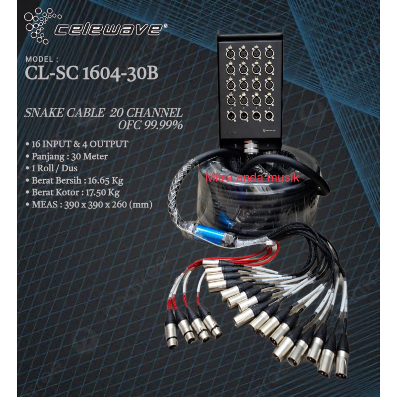 Jual Kabel snake cable snake celewave clsc1604 30b 16 input 4 output 30 ...