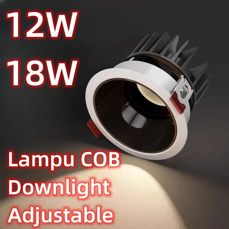 Jual LED Lampu COB Downlight Adjustable Lampu Downlight Plafon Inbow ...