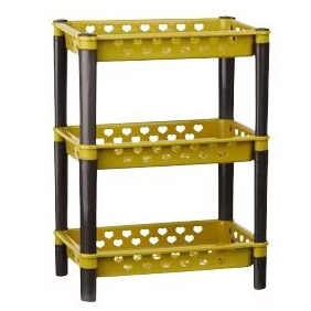 Jual Rak Lovina 3 Susun Gold Motif Love / Rak Dapur 3 Tingkat / Rak ...