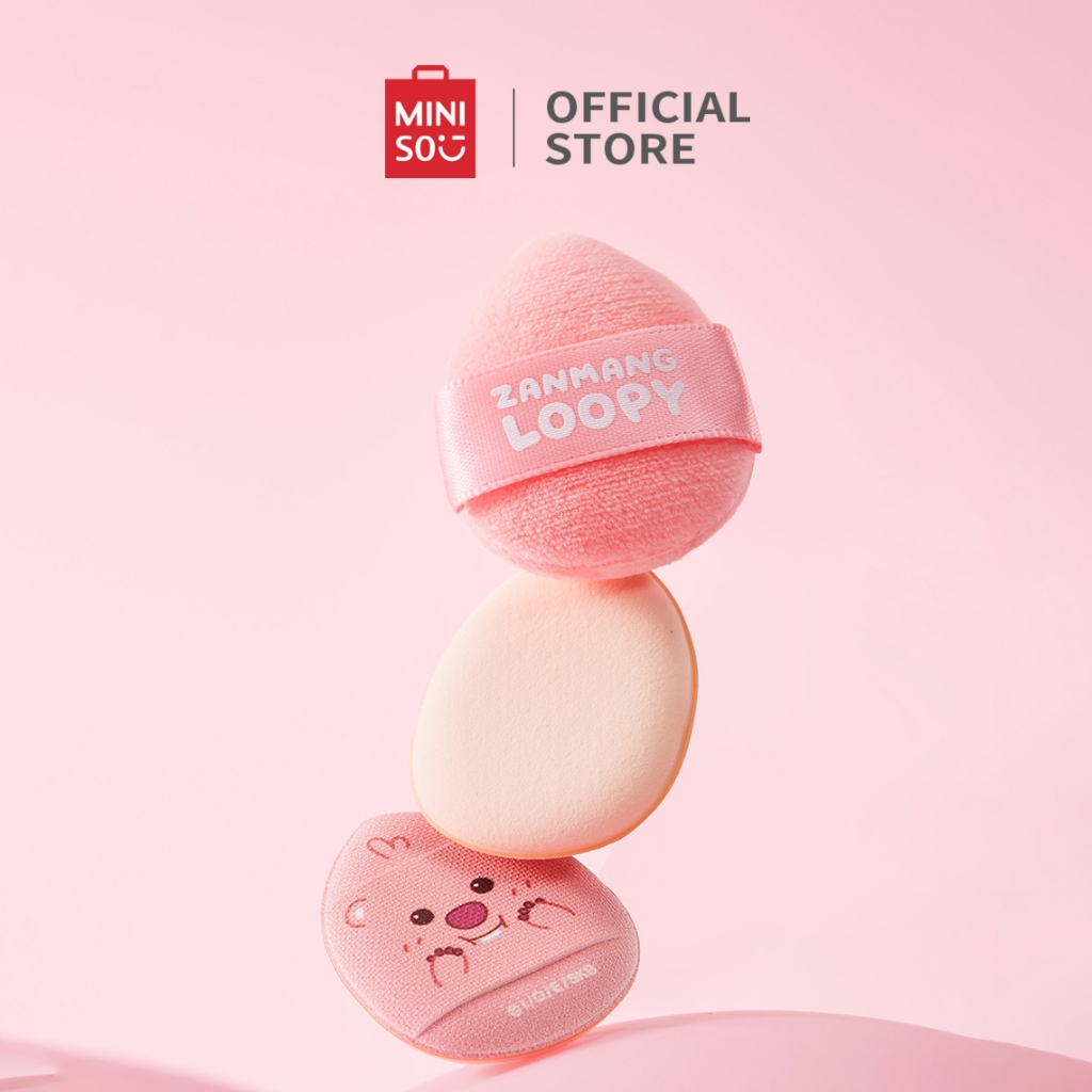 Jual Miniso x Zanmang Loopy Collection Makeup Puff Set Puff Rias Dengan ...