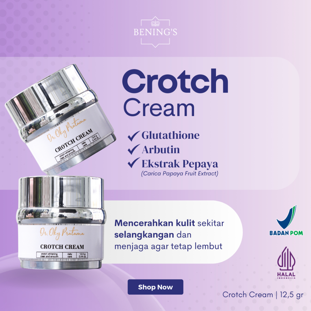 Jual Bening Skincare Cream Crotch Krim Pemutih Selangkangan Hitam ...