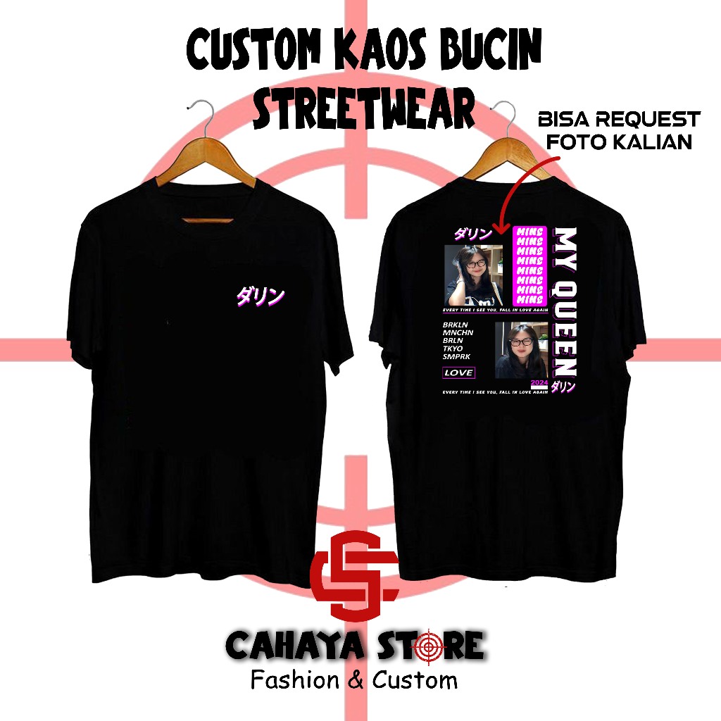 Jual Kaos Bucin Custom - Kaos Aesthetic Streetwear BUCIN 18 - Bisa ...