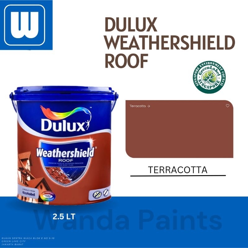 Jual DULUX Weathershield Roof 43044 Terracotta (2.5 LT) | Shopee Indonesia