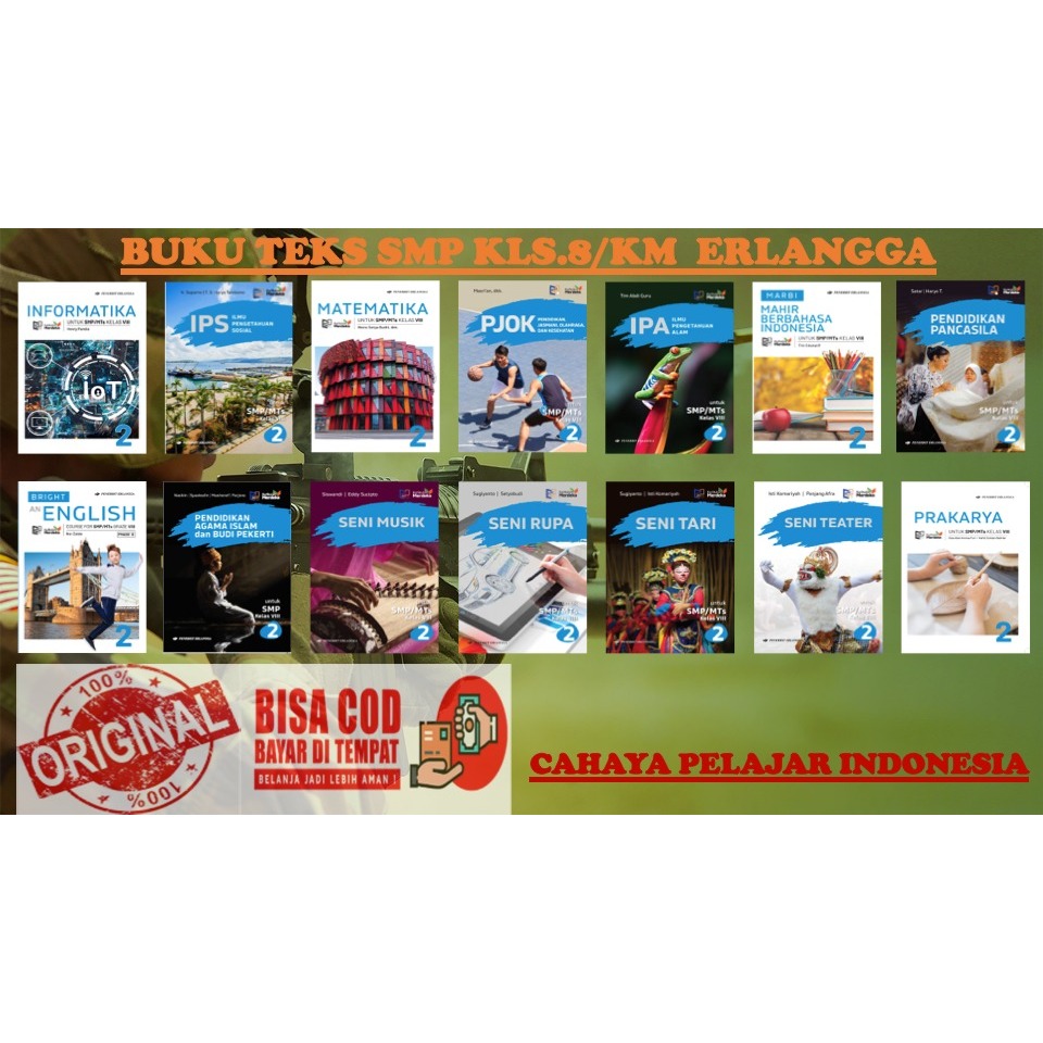 Jual BUKU TEKS SMP KELAS.8/KURIKULUM MERDEKA | Penerbit Erlangga | Shopee Indonesia