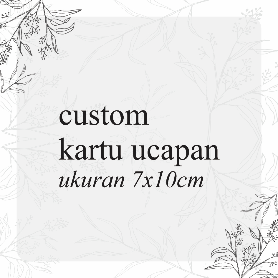 Jual Custom kartu ucapan 7 x 10 cm | Shopee Indonesia