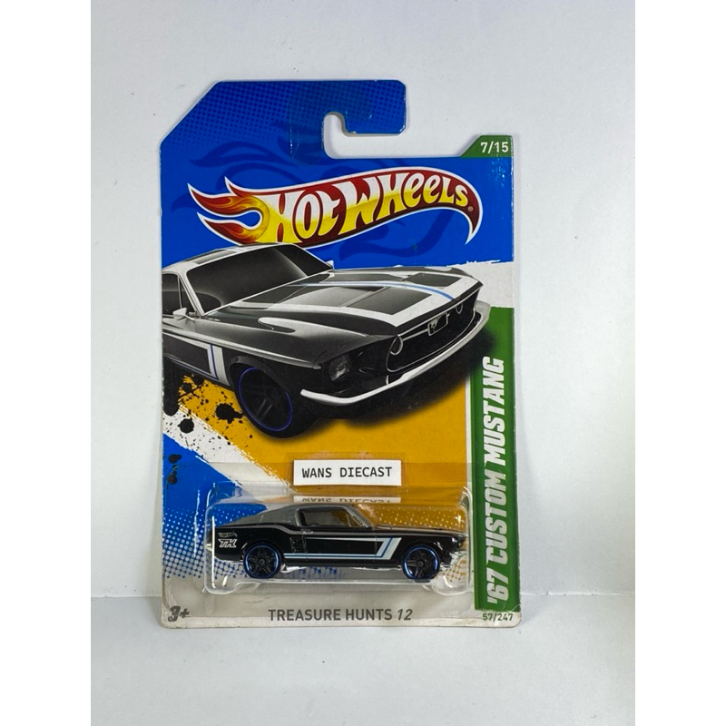Jual Hot Wheels Treasure Hunt Reguler 67 Custom Mustang TH Muscle car ...