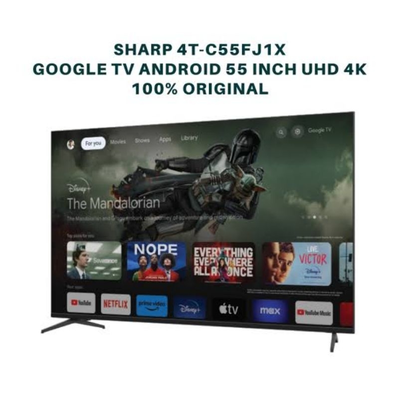Jual SHARP 4T-C55FJ1i LED TV 55 INCH GOOGLE TV UHD 4K 55FJ 4TC55FJ1i ...