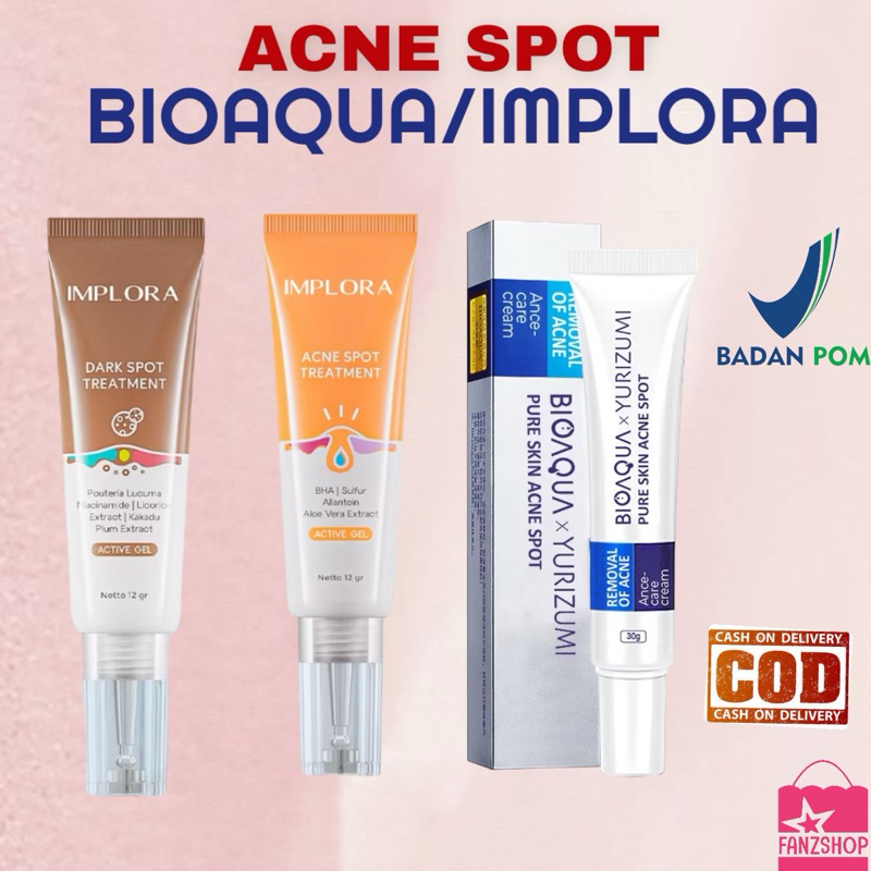 Jual BIOAQUA ACNE PURE SKIN CREAM OBAT JERAWAT DAN BEKAS JERAWAT AMPUH ...