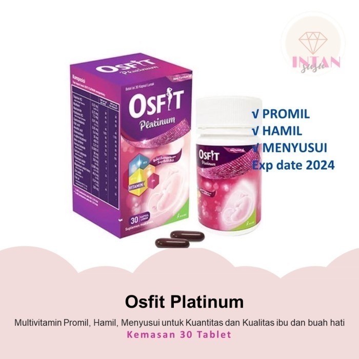 Jual Osfit Platinum Suplemen Ibu Hamil dan Menyusui isi 30 kaplet ...