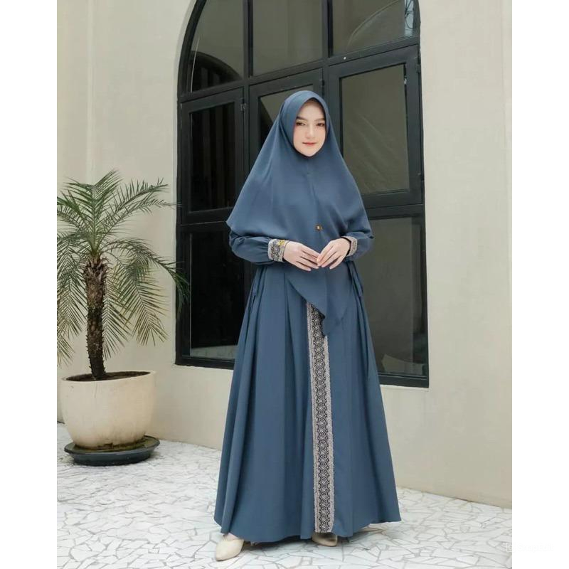 Jual Gamis Syari Kanaya Set Khimar Wanita Dewasa Jumbo Busui Terbaru | Shopee Indonesia