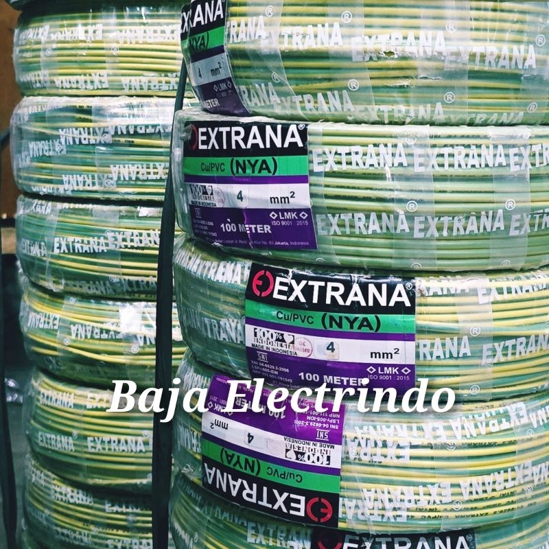 Jual Kabel Grounding Tunggal NYA 4mm EXTRANA Roll 100m NYA 1x4 mm 1x4mm ...