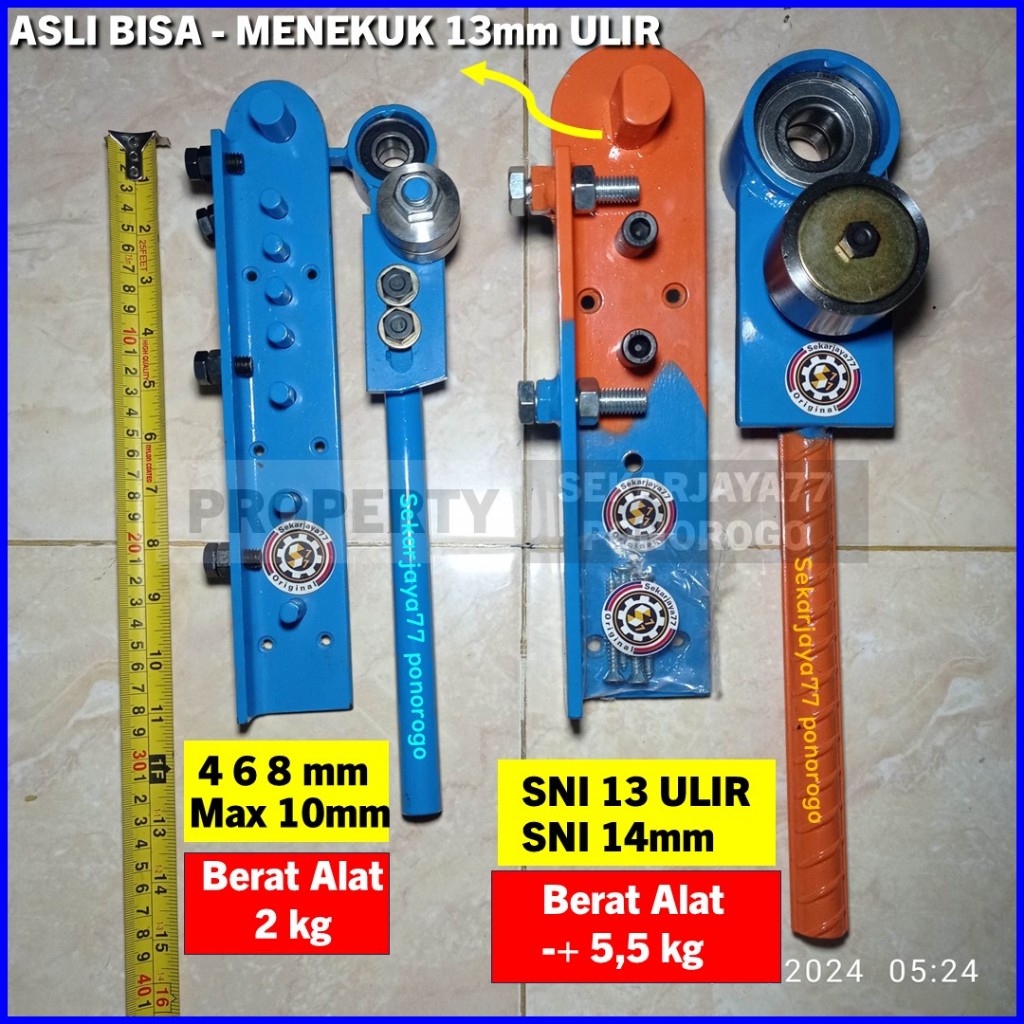 Jual Alat Pembengkok Besi Penekuk Besi SNI 10 12 13 ULIR 14 mm ...