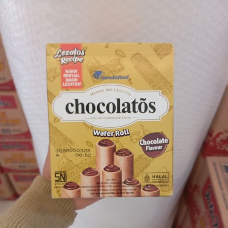 Jual [1 PACK ISI 24 PCS] CHOCOLATOS WAFER ROLL | Shopee Indonesia