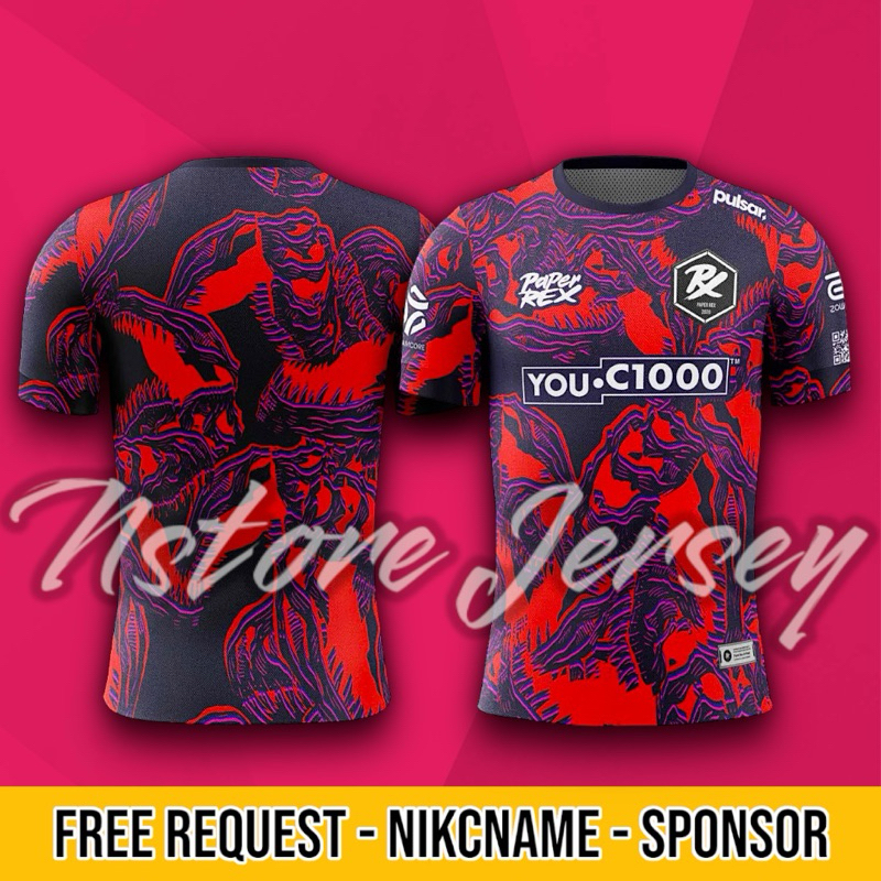 Jual Jersey Esport Paper rex Terbaru MPL S14 2024 2025 Free Nickname ...