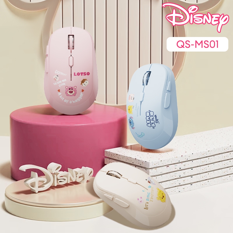 Jual Miniso x Disney QS-MS01 Wireless 2.4G Bluetooth Mouse Low Latency Three Speed Dual Mode ...