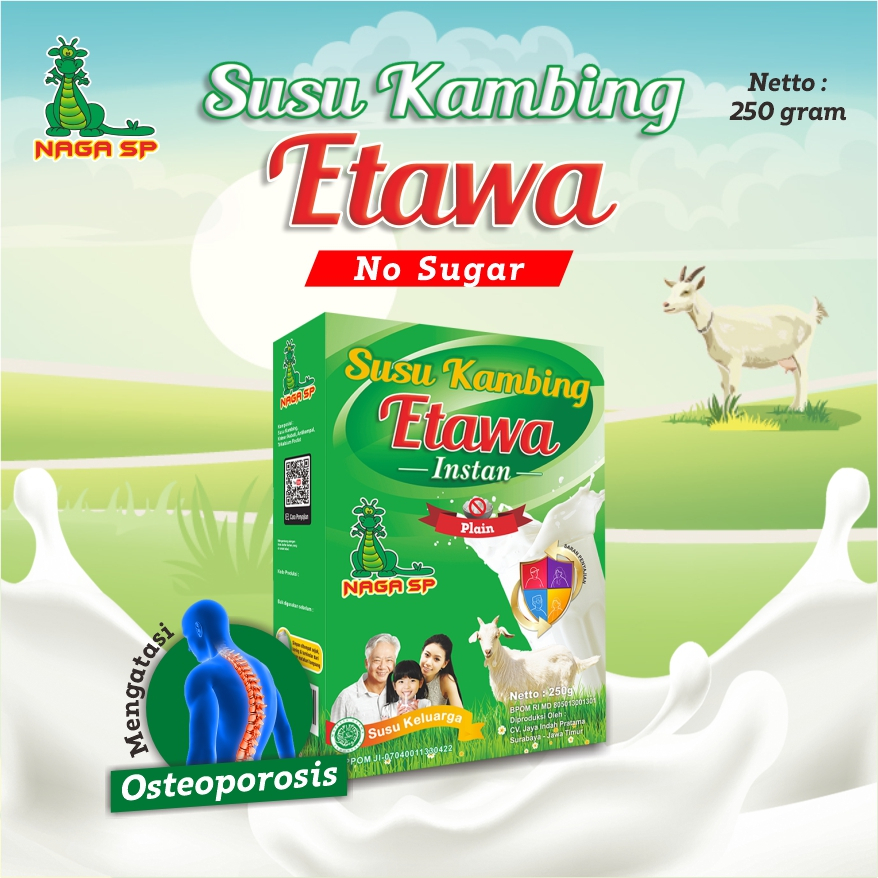 Jual SUSU KAMBING ETAWA NO SUGAR 250gr membantu mengatasi osteoporosis ...