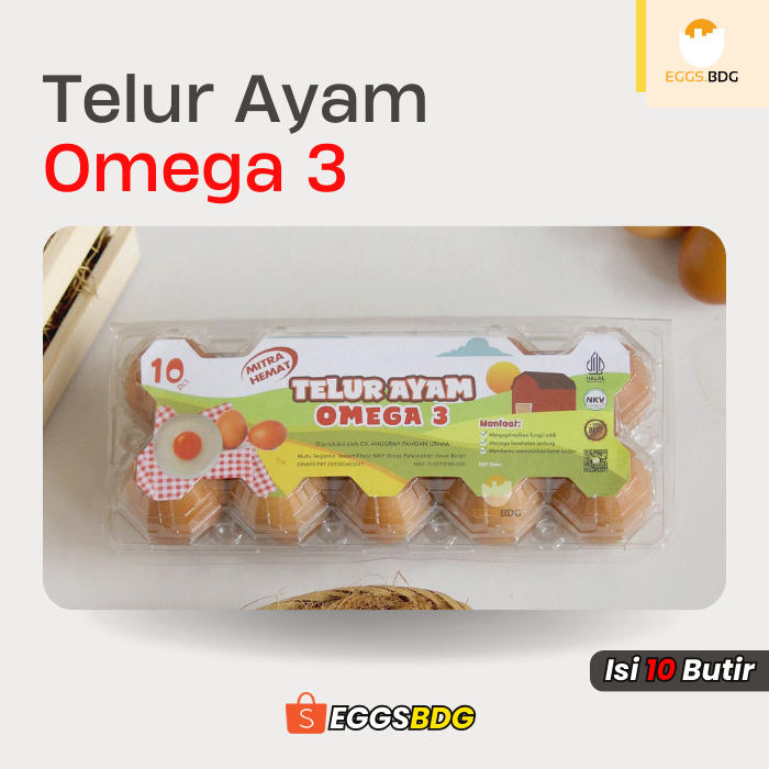 Jual Telur Ayam Omega Isi 10 pcs | Shopee Indonesia