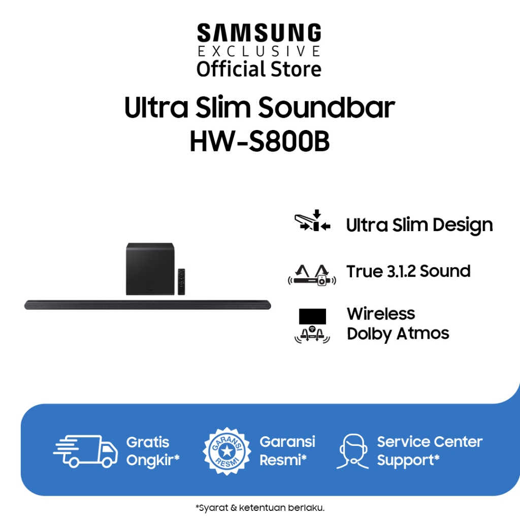 Jual Samsung Ultra Slim Soundbar HW-S800B/XD | Shopee Indonesia