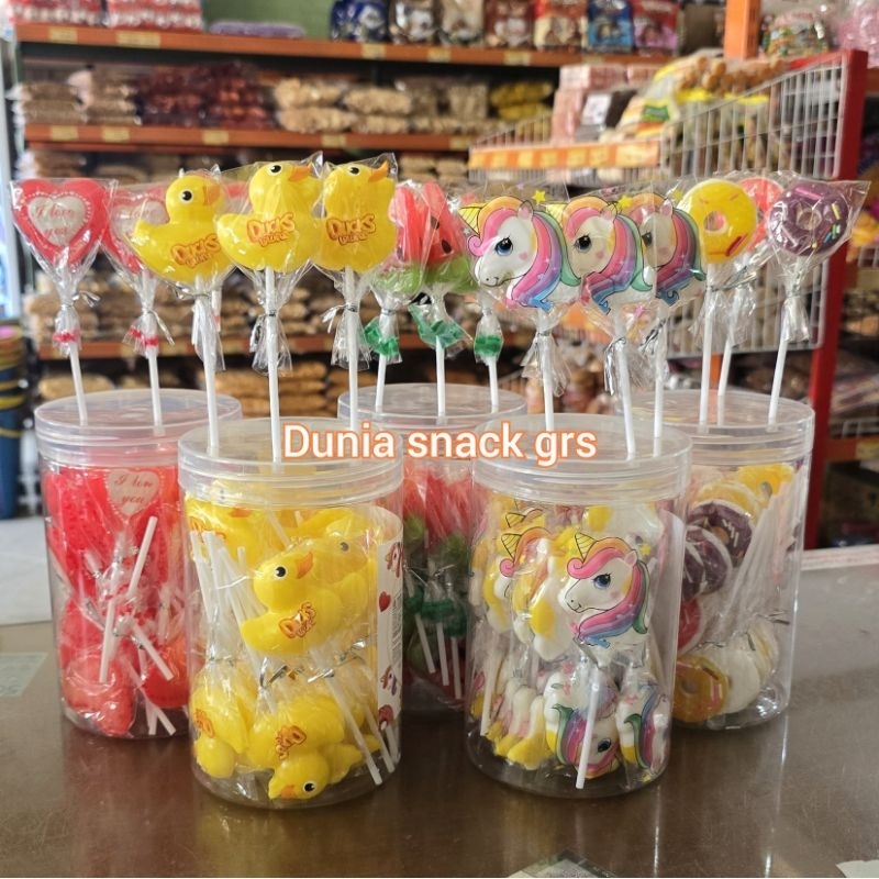 Jual Lolipop Hoopie Rasa Buah 6 Karakter Berat 450Gr (+-30 biji ...