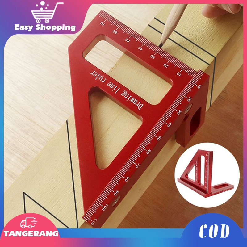 Jual Penggaris Segitiga Siku Aluminium Penggaris Siku Mistar ...