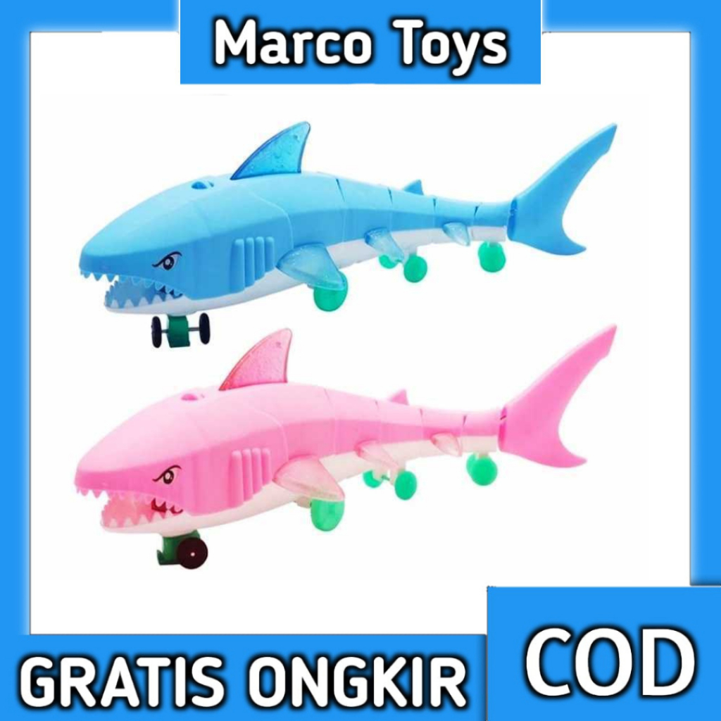 Jual Mainan Robot Ikan Hiu BO-87 Cute Baby Shark Nyala Bisa Jalan Ada ...