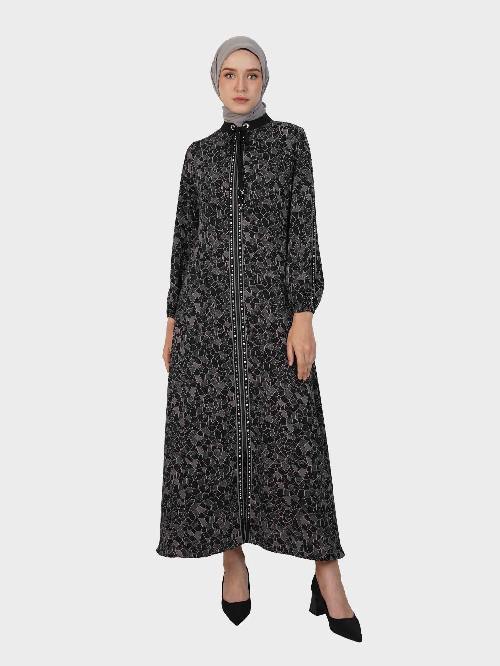 Jual HIKMAT A8840 - Elstone Lattice Gamis Abaya Wanita | Shopee Indonesia