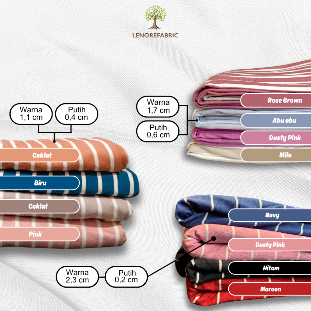 Jual Bahan Kain Rayon Salur Spandex Meteran / Bahan Baju Meteran ...