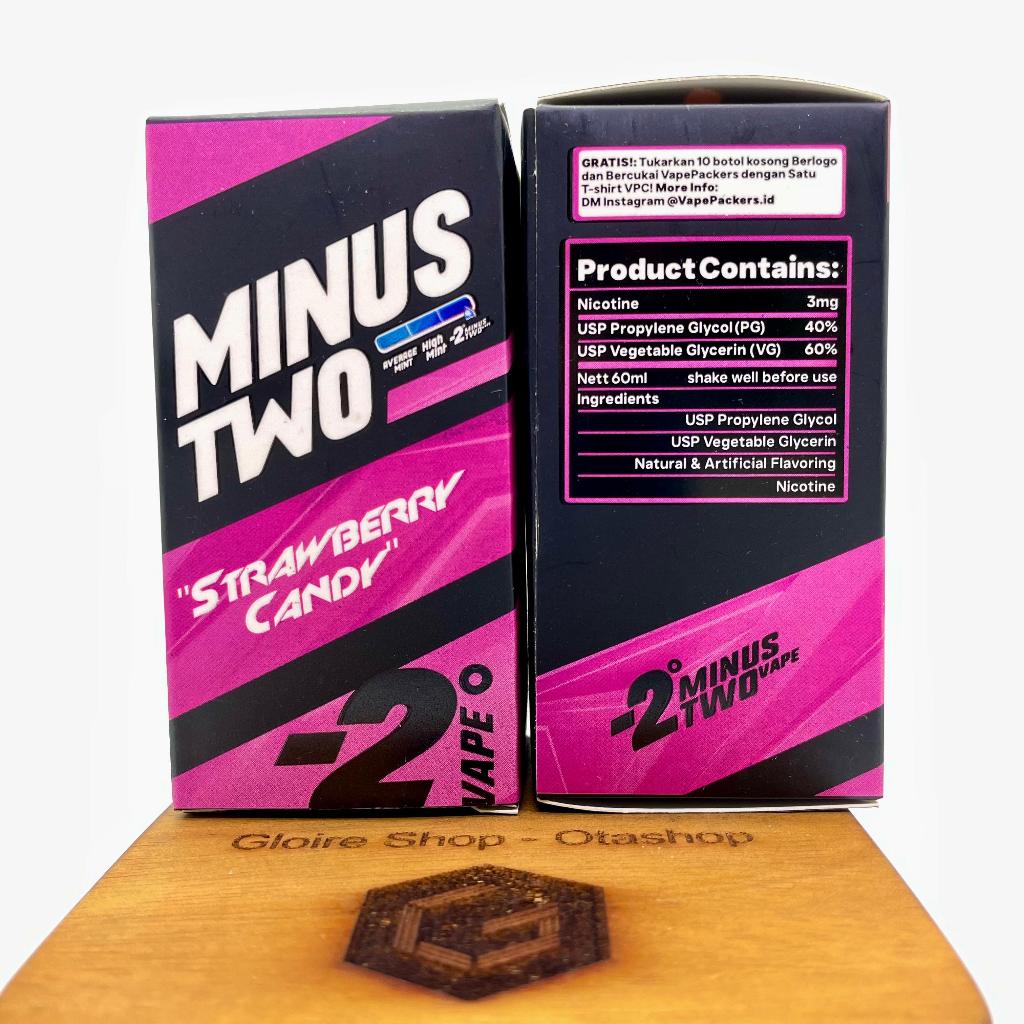 Jual Minus Two V7 STRAWBERRY CANDY 60ML by VapePackers Liquid | Shopee ...