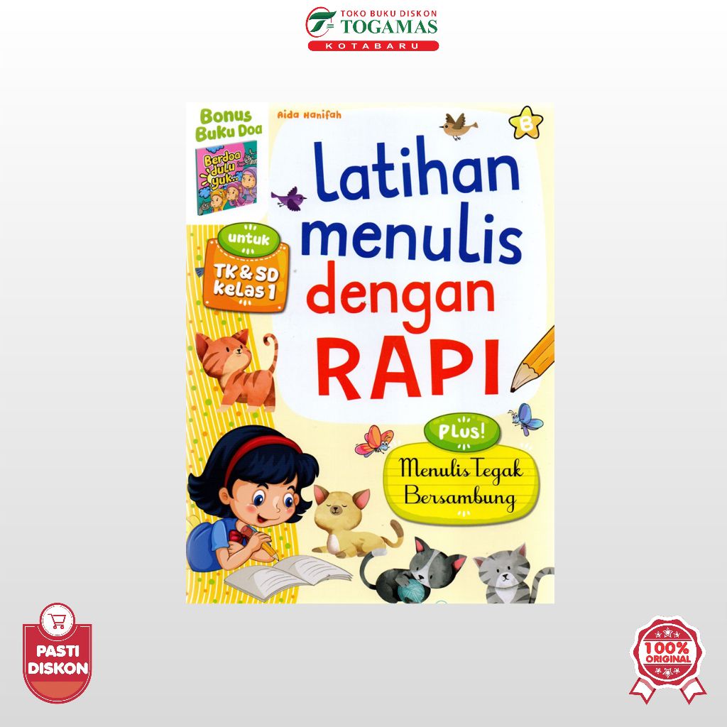 Jual Latihan Menulis Dengan Rapi Untuk Tk & Sd Kelas 1 (Plus Menulis ...