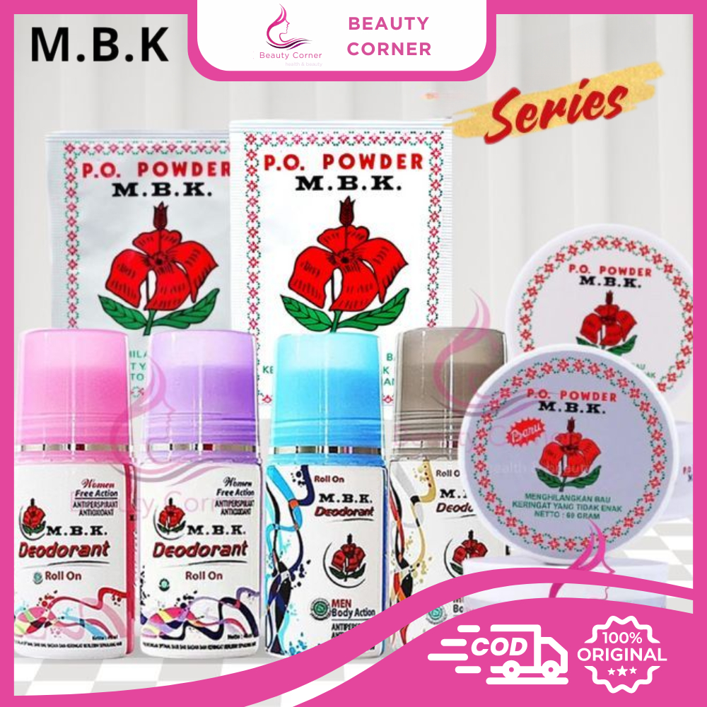 Jual M.B.K Powder & Roll On Series - MBK Penghilang Bau Badan/ Bedak / Roll On 40gr | Shopee ...