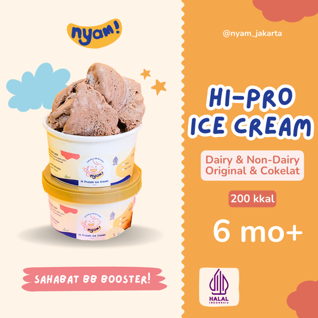 Jual NYAM ESKRIM - baby food Hi-Pro ICE CREAM Es Krim Nyam BB booster ...