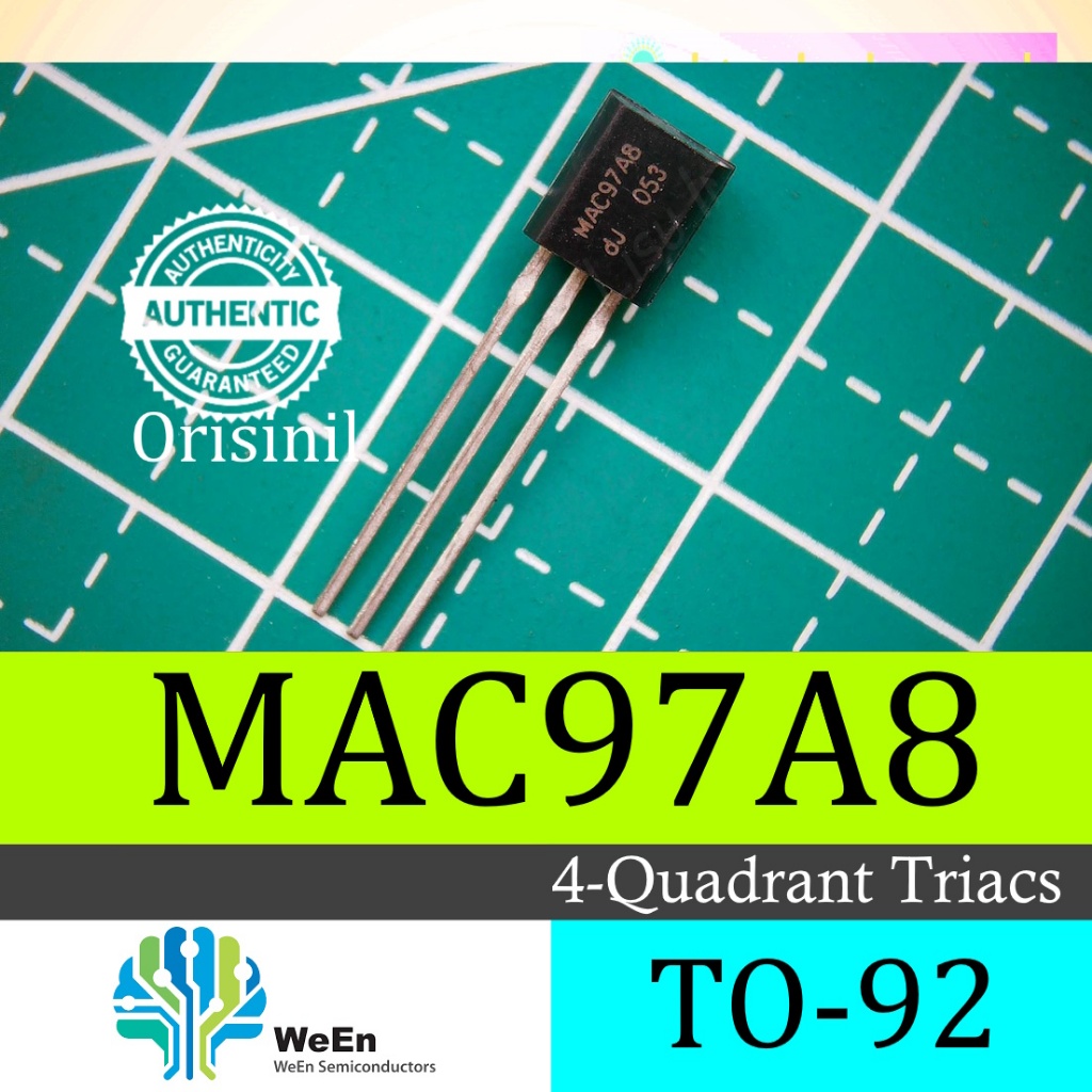 Jual MAC97A8 MAC 97A8 1A 600V 2V Two-way Thyristor 5mA TRIAC TO-92 WeEn ...