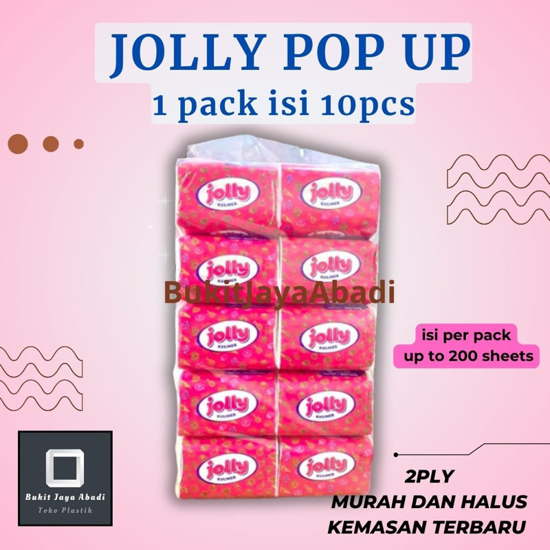 Jual Tissu pop up Jolly Kecil 1Pack isi 10pcs | Shopee Indonesia