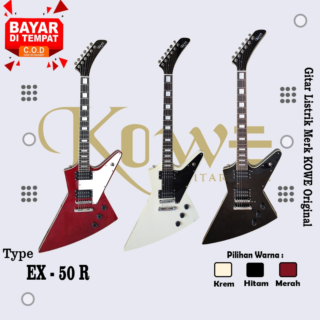 Jual Gitar Listrik/Gitar Elektrik Merk Kowe Original SERI EX-50 R ...