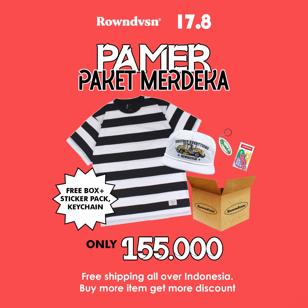 Jual Paket Merdeka Storage Bundling Kaos + Topi VENUS WHITE BLACK ...