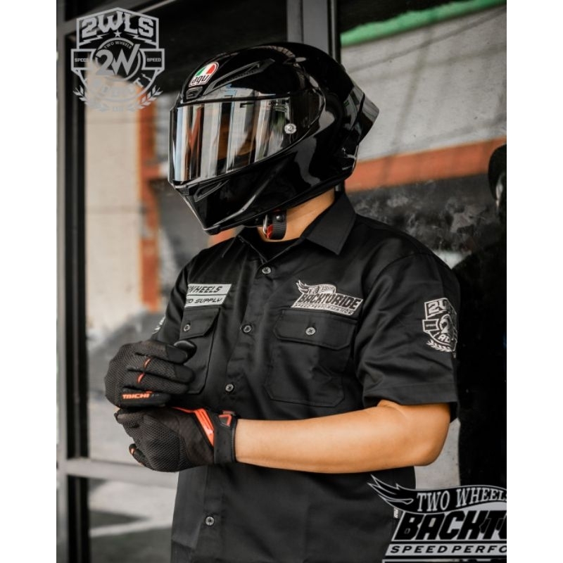 Jual Kemeja Motor Two Wheels Workshirt BACK TO RIDE | Shopee Indonesia