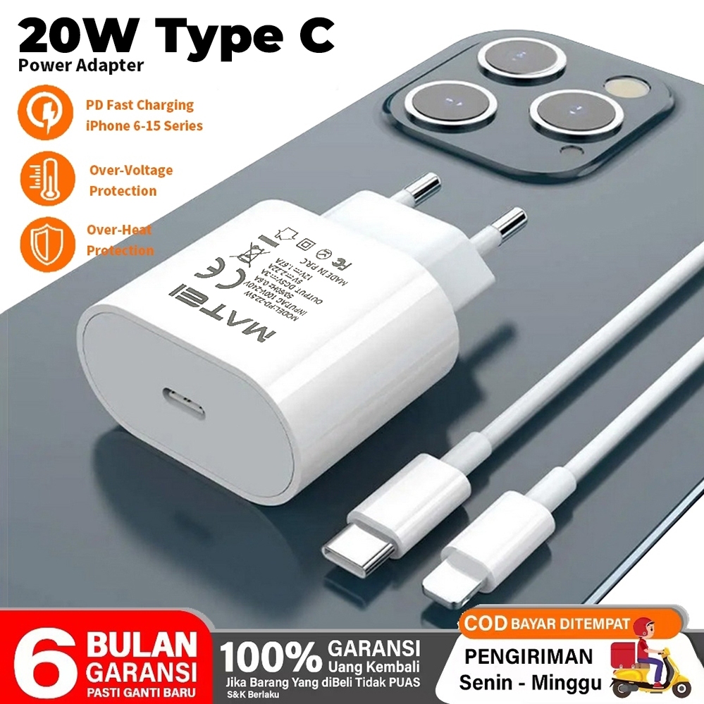 Jual VICLOOK COD Adaptor Charger Iphone 22.5W PD USB Type-C Fast Charger Wall Adaptor | Shopee ...