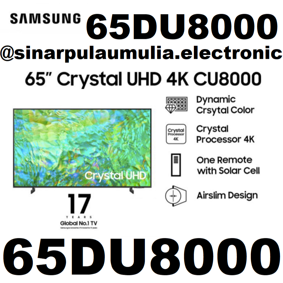 Jual Samsung LED TV 65 Inch 4K UHD Smart Digital - UA65DU8000 / UA 65 DU 8000 / 65DU8000 / UA65 ...