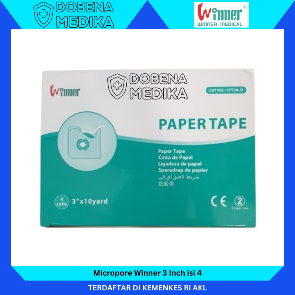 Jual Micropore Winner 3 inch isi 4 / Plester Luka 7,5 cm x 9,1 m ...