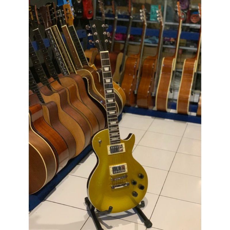 Jual Gitar Elektrik Difergio Original Gold Model Les paul | Shopee ...