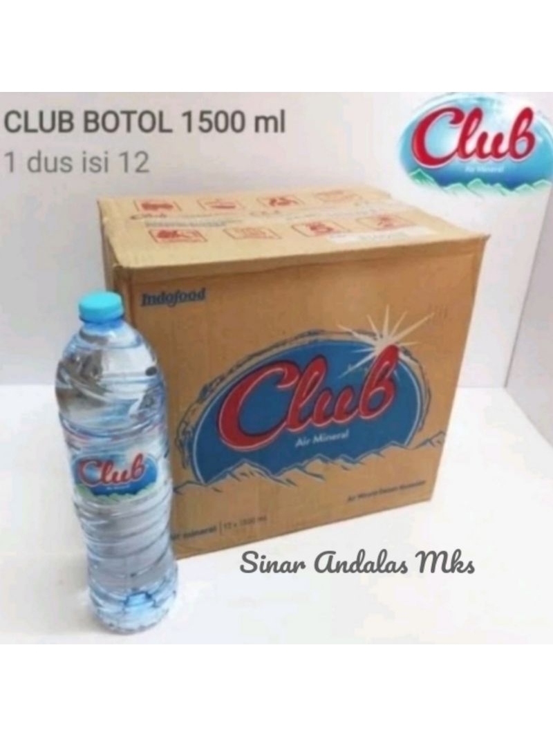 Jual Air Mineral Club Botol 1500ml (1 dus isi 12btl) | Shopee Indonesia