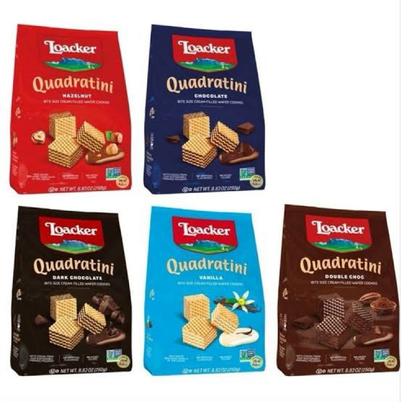 Jual LOACKER Quadratini 250 gr wafer biscuit snack import high quality ...