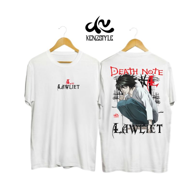 Jual KAOS DEATH NOTE L LAWLIET DETEKTIF JENIUS ANIME DEATH NOTE T-SHIRT ...