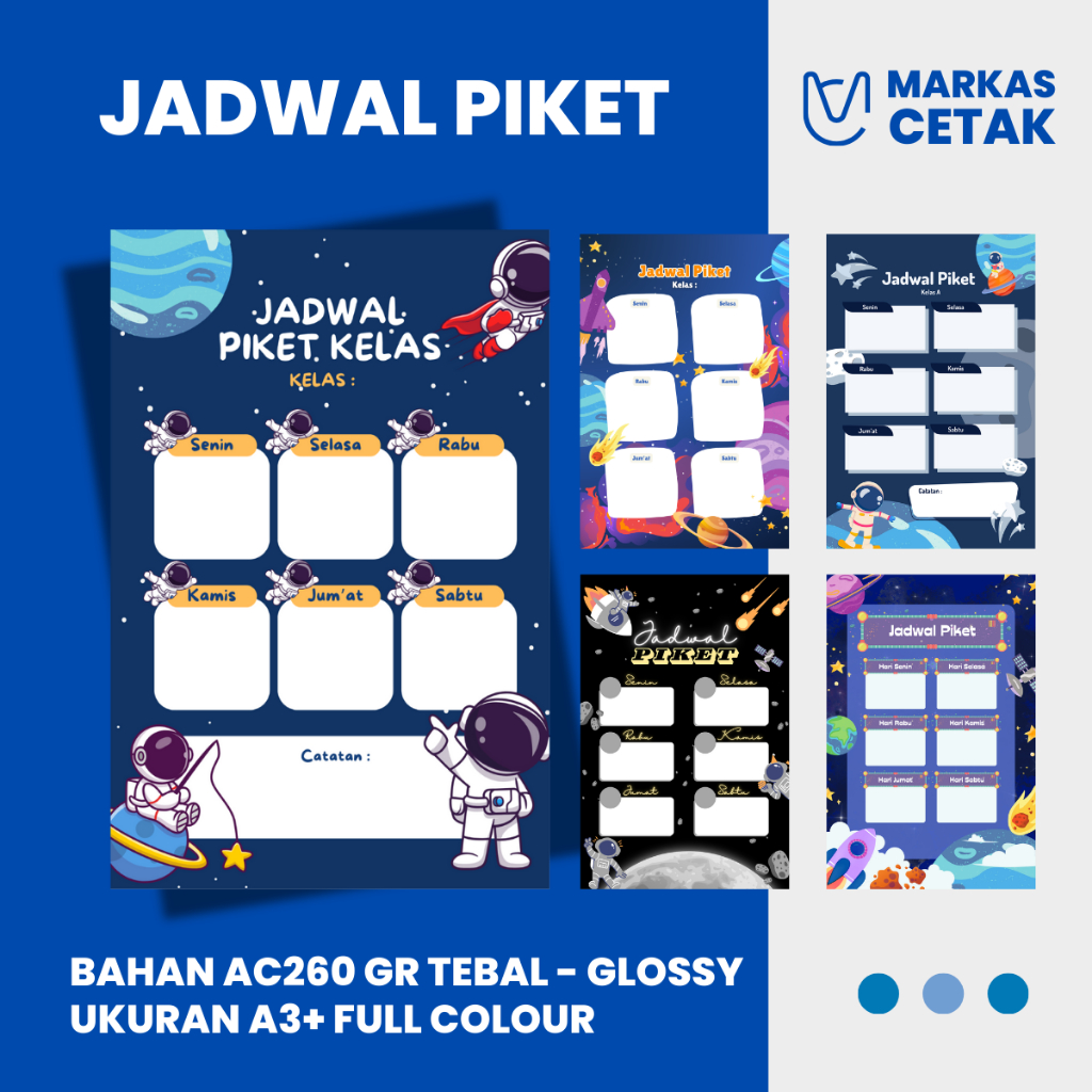 Jual [POSTER] Poster Sekolah - Poster JADWAL PIKET - TEMA ANGKASA ...